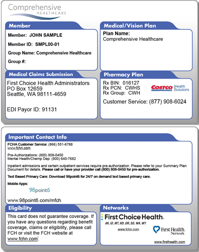 First Choice Health - Payor/Group Detail